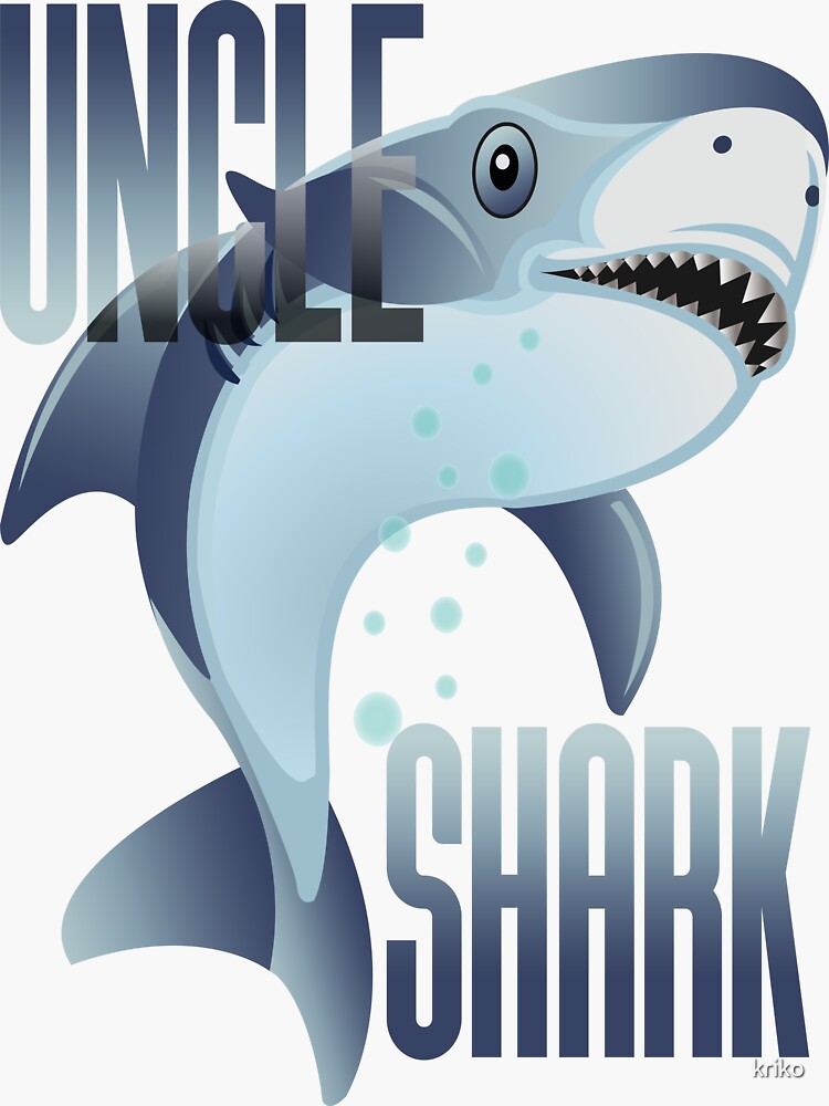 "Uncle shark" Sticker for Sale by kriko | Redbubble