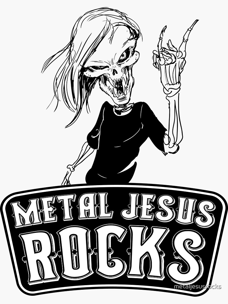 "Metal Jesus RISEN" Sticker for Sale by metaljesusrocks | Redbubble