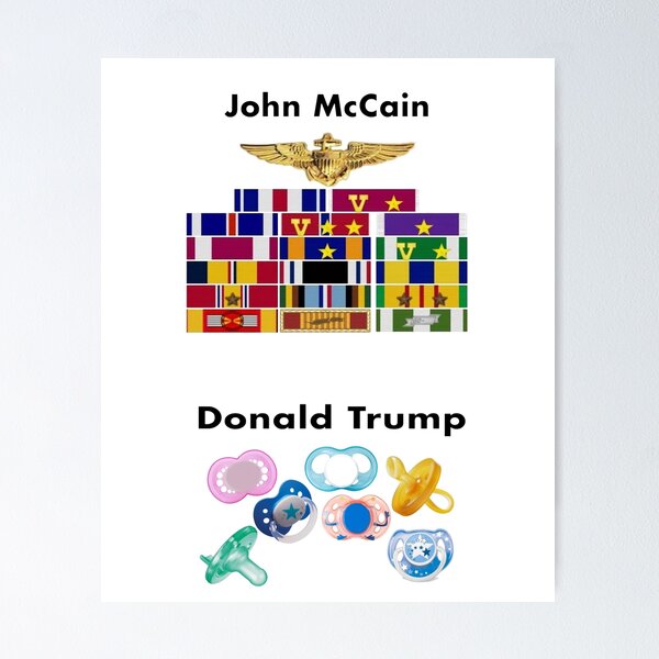"John McCain vs Donald Trump" Poster for Sale by ToyoTees | Redbubble