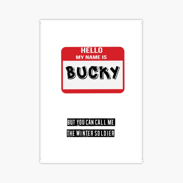 "Hello My Name Is Bucky" Sticker for Sale by InvaderInk | Redbubble
