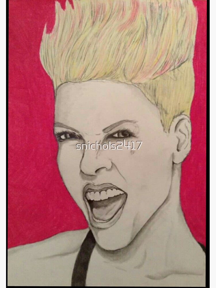 "Pink the Singer" Sticker by snichols2417 | Redbubble