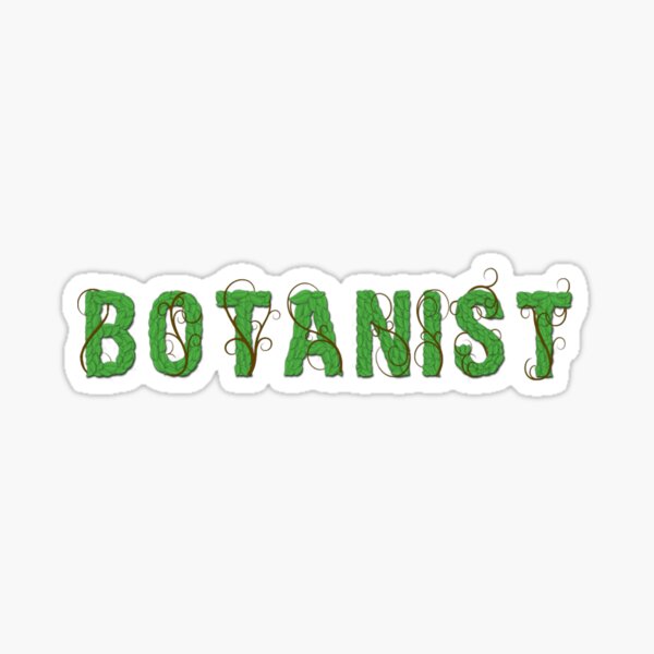 "Botanist Leaf Typography" Sticker for Sale by seldred80 | Redbubble