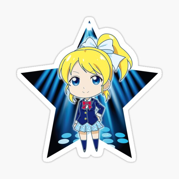 "Love Live! - Eli Ayase (chibi edit)" Sticker by alphavirginis | Redbubble
