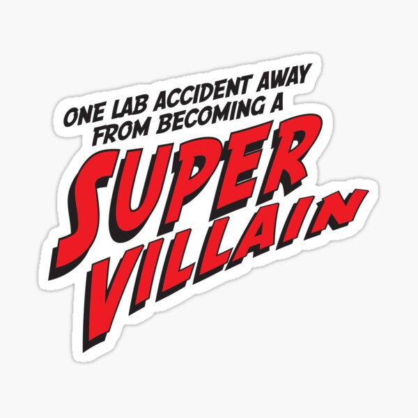 "Super Villain" Sticker for Sale by e2productions | Redbubble