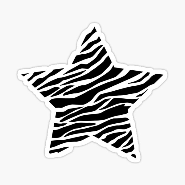 "Striped star, black" Sticker for Sale by Blonddesign | Redbubble