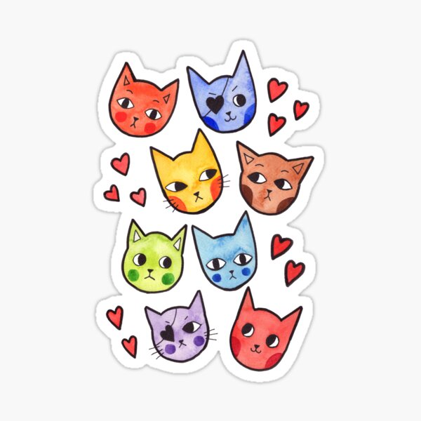 "Cats" Sticker by octojazz | Redbubble