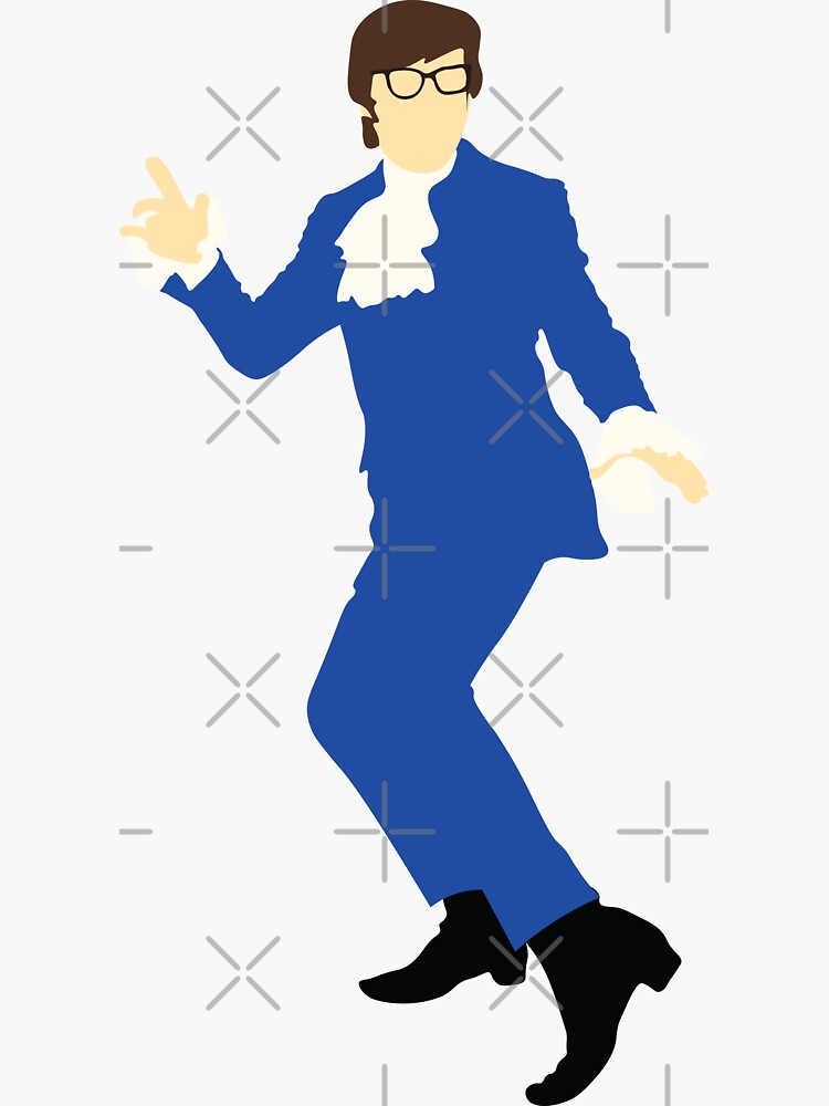 "Austin Powers" Sticker for Sale by FutureSpace | Redbubble