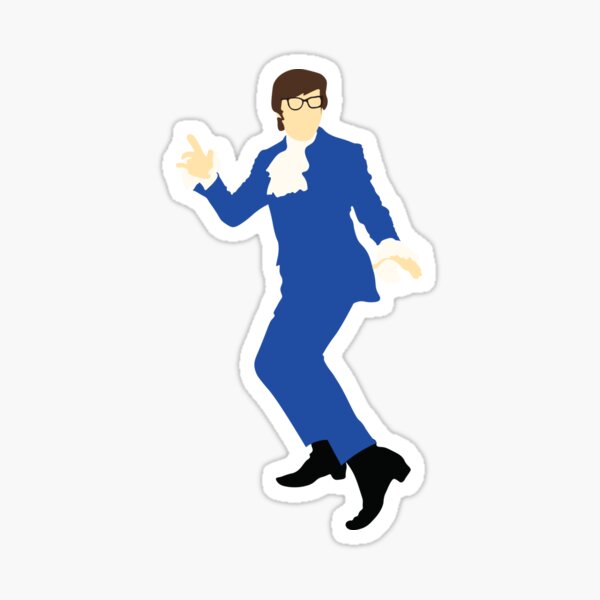 "Austin Powers" Sticker for Sale by FutureSpace | Redbubble