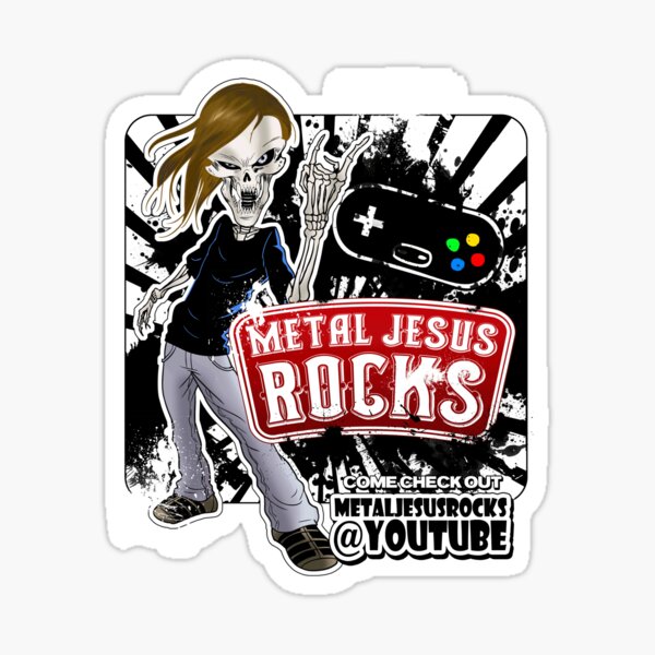 "Undead Rocker - Metal Jesus Rocks (YOUTUBE)" Sticker for Sale by ...