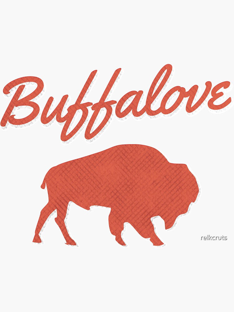 "Buffalove" Sticker for Sale by relkcruts | Redbubble