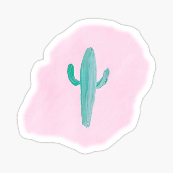 "Pastel Cactus Painting " Sticker by pixiepuberty | Redbubble
