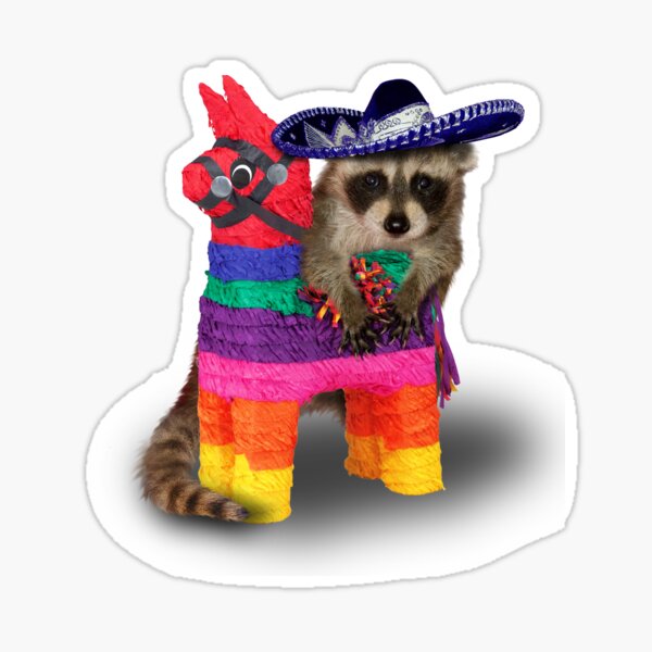 "Mexican Raccoon" Sticker for Sale by jkartlife | Redbubble