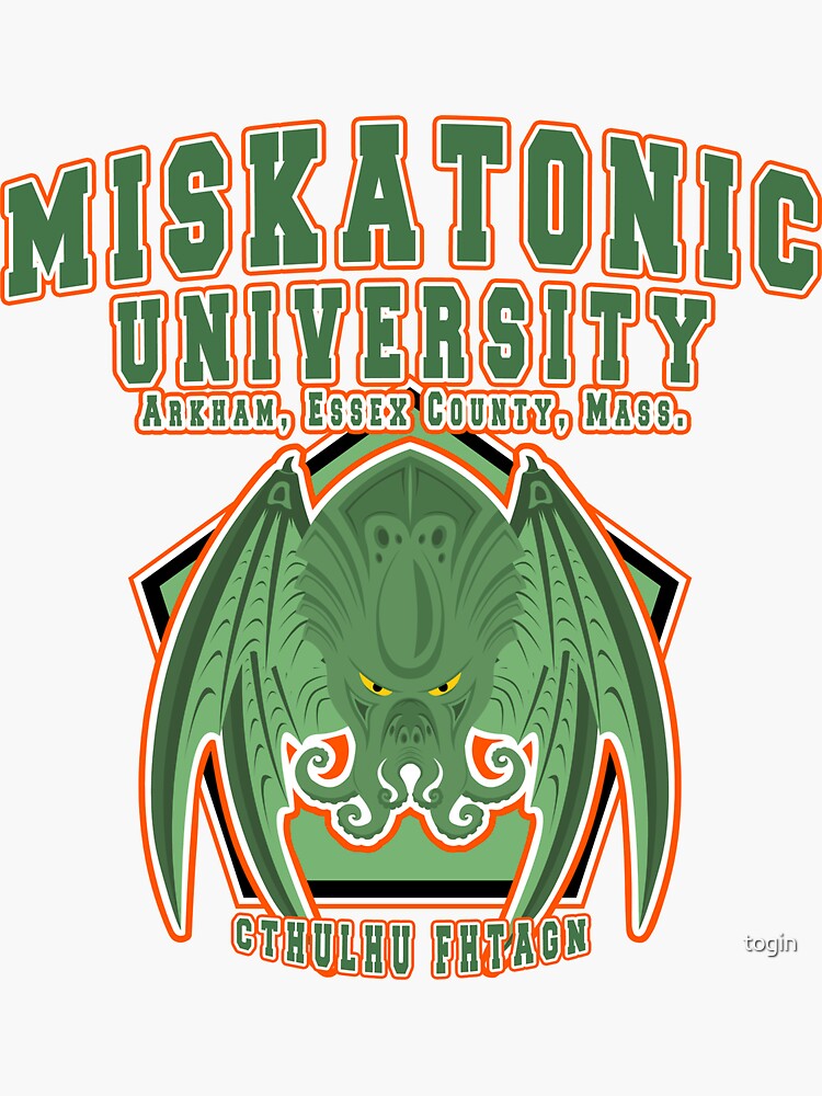 "Miskatonic University" Sticker for Sale by togin | Redbubble
