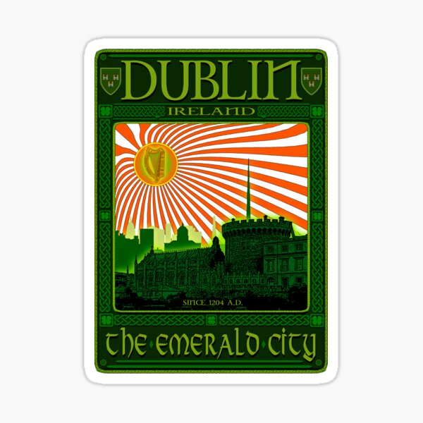 "Dublin" Sticker for Sale by GUS3141592 | Redbubble