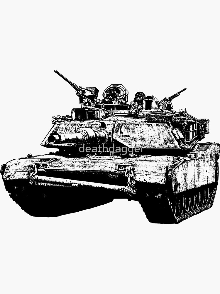 "M1 Abrams" Sticker by deathdagger | Redbubble