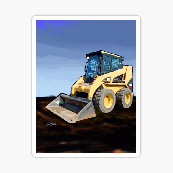 "Caterpillar 236B Skid-Steer Loader" Sticker by bradaburns | Redbubble
