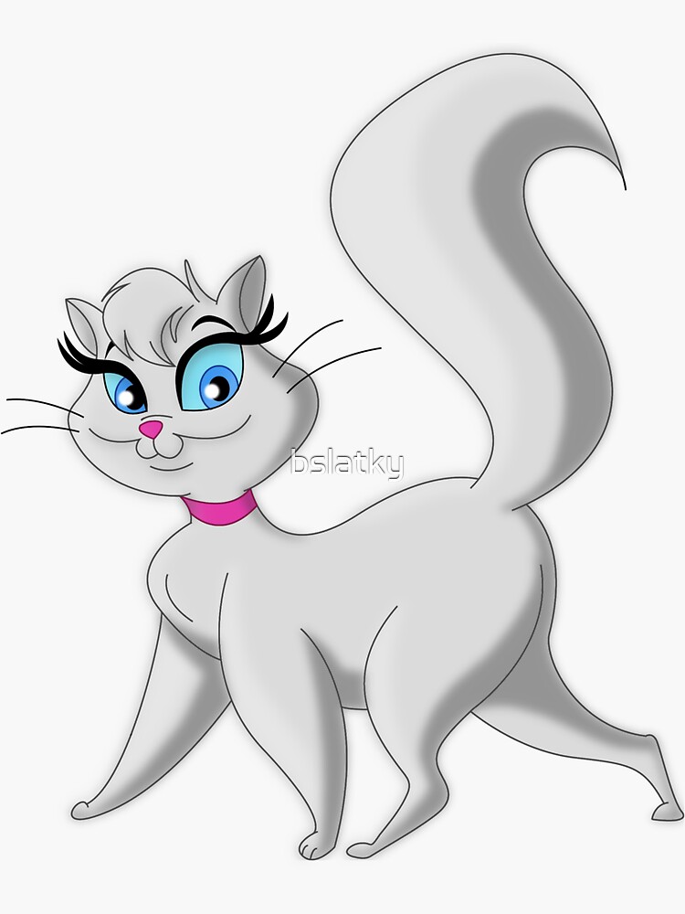 "Mewsette" Sticker for Sale by bslatky | Redbubble