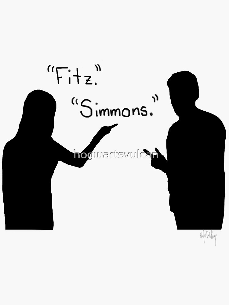 "Fitzsimmons" Sticker for Sale by hogwartsvulcan | Redbubble
