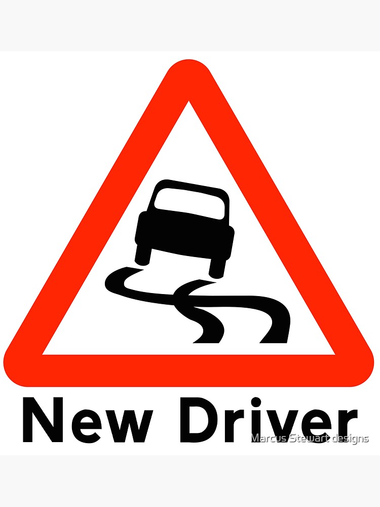 "New Driver" Sticker for Sale by mwstewart | Redbubble