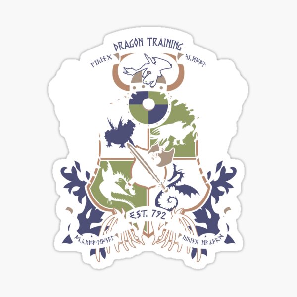 "Dragon Training Crest - How to Train Your Dragon" Sticker for Sale by ...