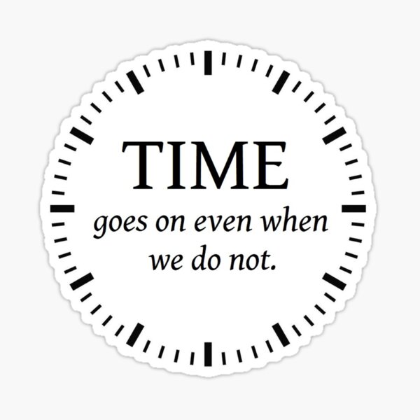 "Time" Sticker by eliloveart | Redbubble