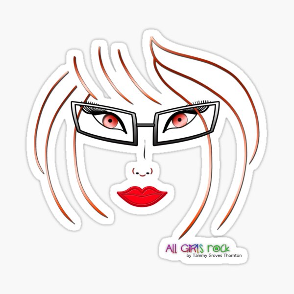 "All Girls Rock!" Sticker for Sale by TwinPowerTammy | Redbubble