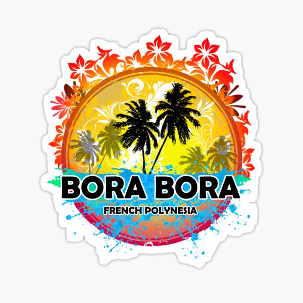 "Bora Bora Sunset Style" Sticker for Sale by 3vanjava | Redbubble