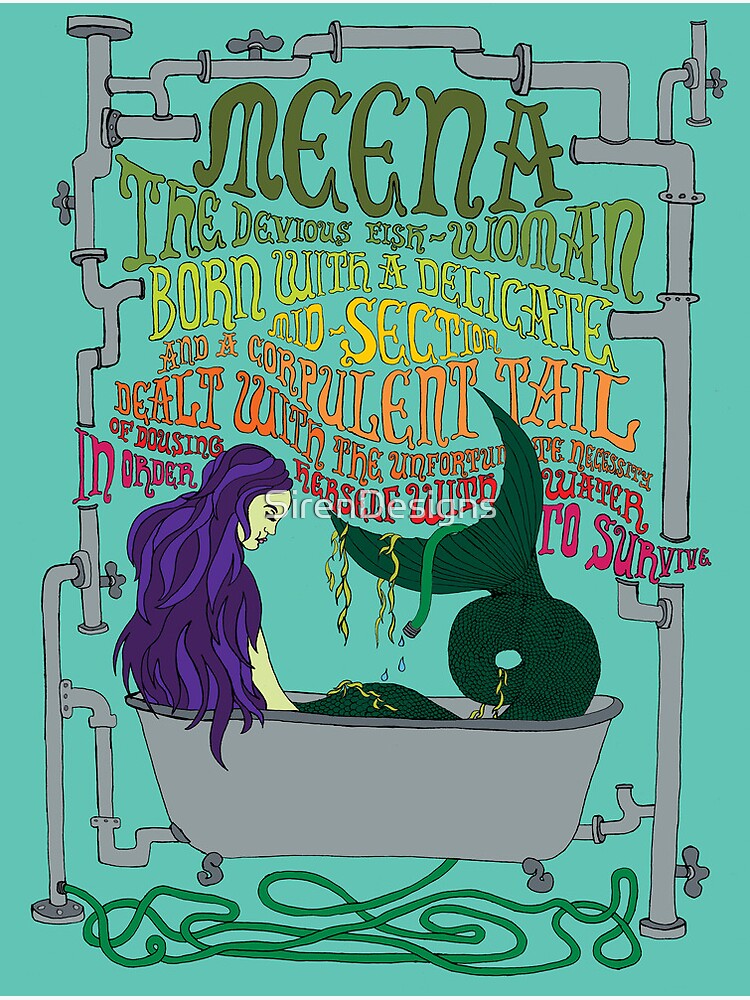 "Meena the devious fish-woman" Poster by SirenDesigns | Redbubble