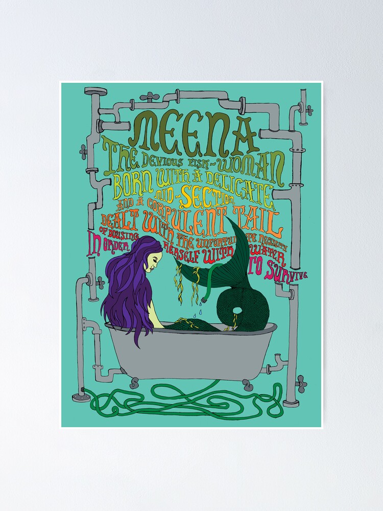 "Meena the devious fish-woman" Poster by SirenDesigns | Redbubble