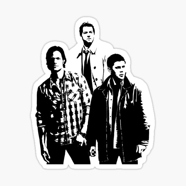 "Sam, Dean and Castiel Winchester" Sticker for Sale by stormthief19 ...