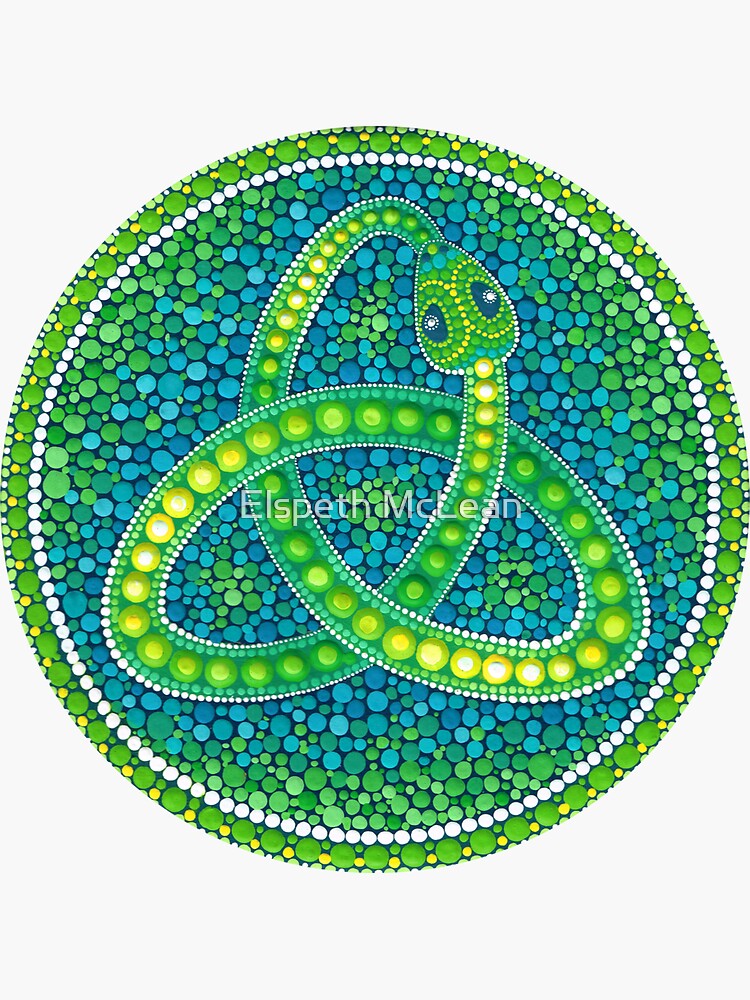 "Green Ouroboros Celtic Snake" Sticker for Sale by ElspethMcLean | Redbubble