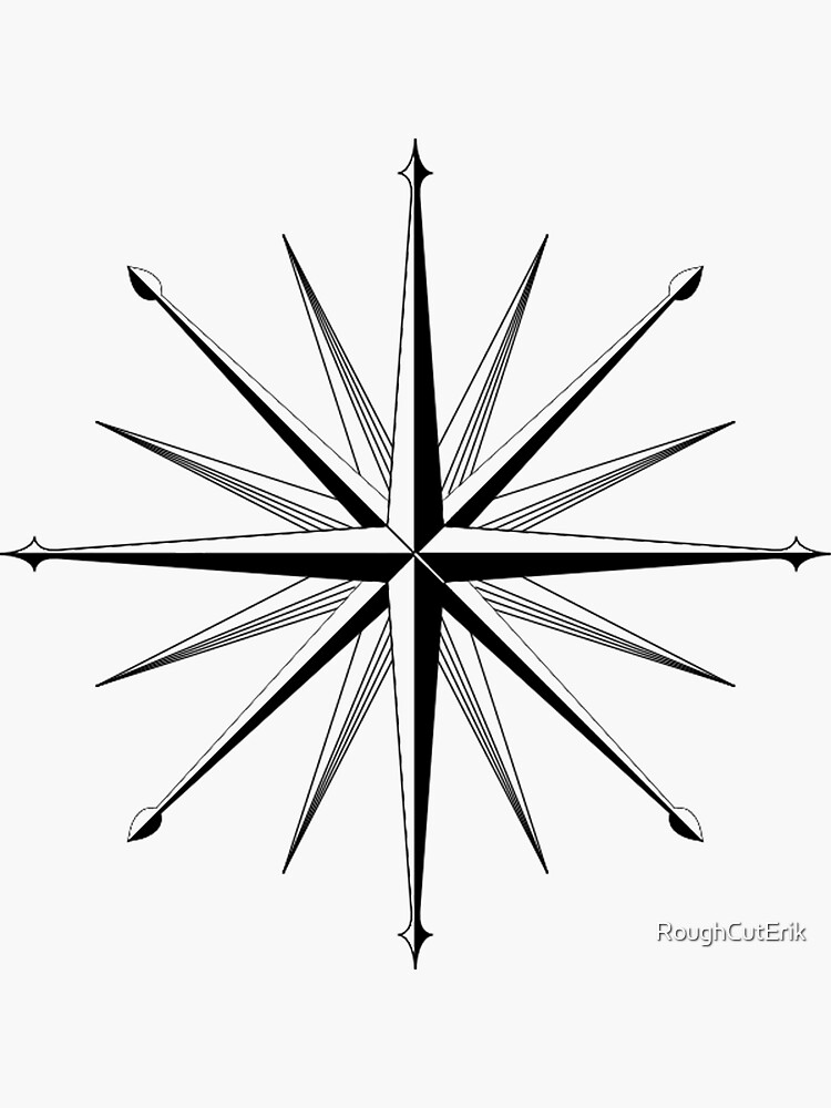 "True North Compass" Sticker for Sale by RoughCutErik | Redbubble