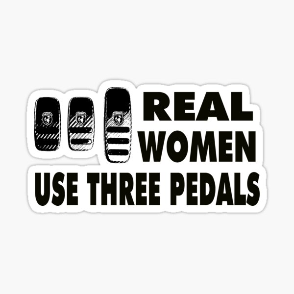 Use Three Pedals Stickers | Redbubble