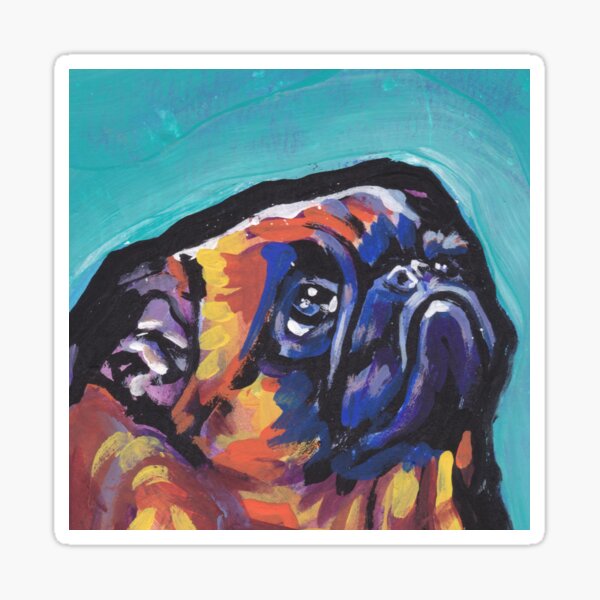 "Brussels griffon Bright colorful pop dog art" Sticker for Sale by ...