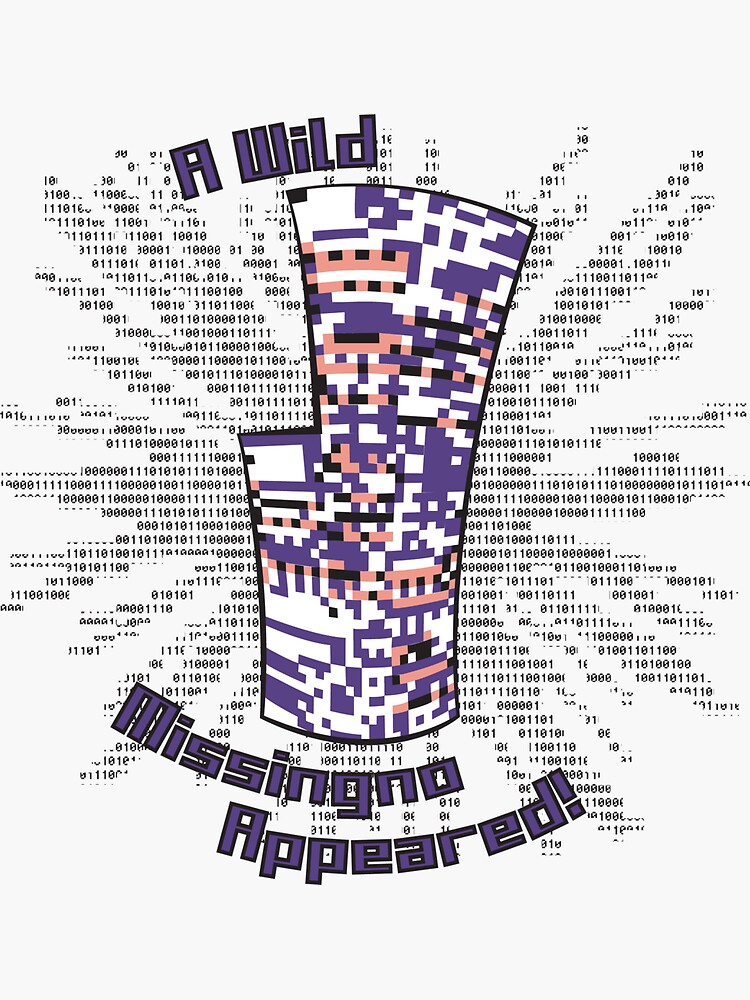 "A Wild Missingno Appeared" Sticker for Sale by Malcassairo | Redbubble