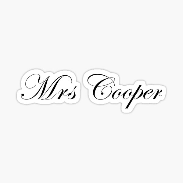 "Mrs Cooper" Sticker by pojk | Redbubble