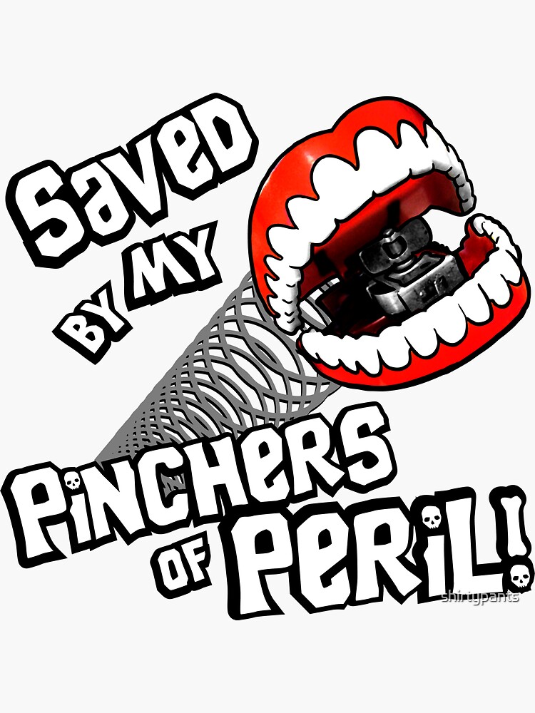 "Pinchers of Peril!" Sticker for Sale by shirtypants | Redbubble