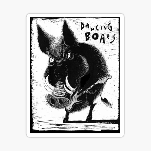 "Dancing Boar" Sticker for Sale by dunlapshohl | Redbubble