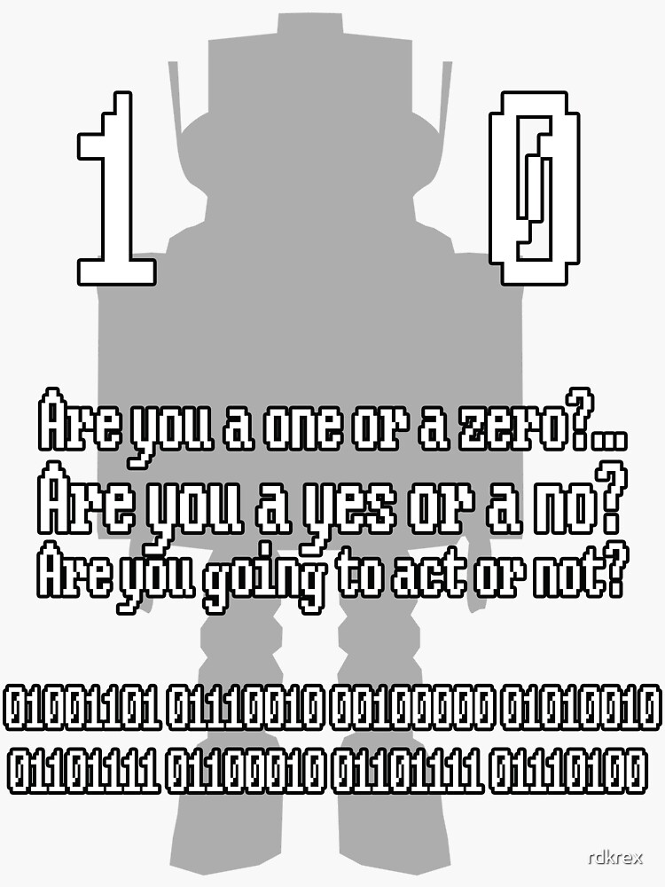 "Life is Binary" Sticker by rdkrex | Redbubble