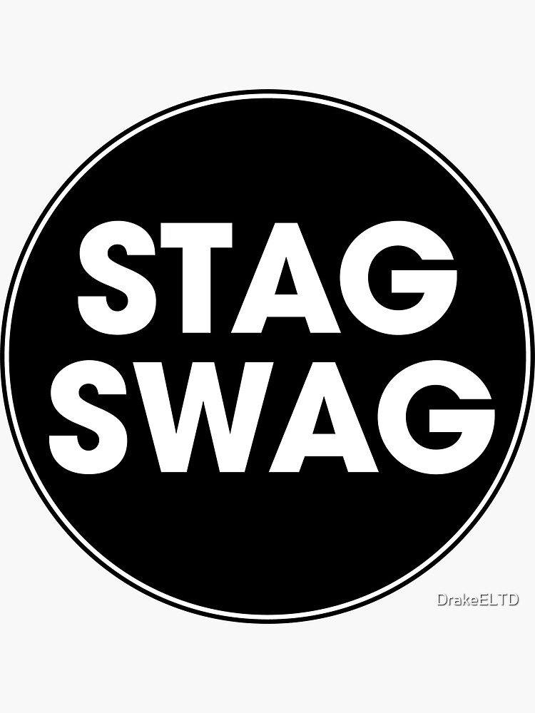 "Stag Swag (Circle)" Sticker for Sale by DrakeELTD | Redbubble