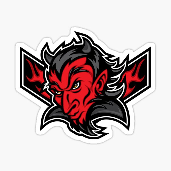 "RED DEVIL" Sticker for Sale by SmittyArt | Redbubble