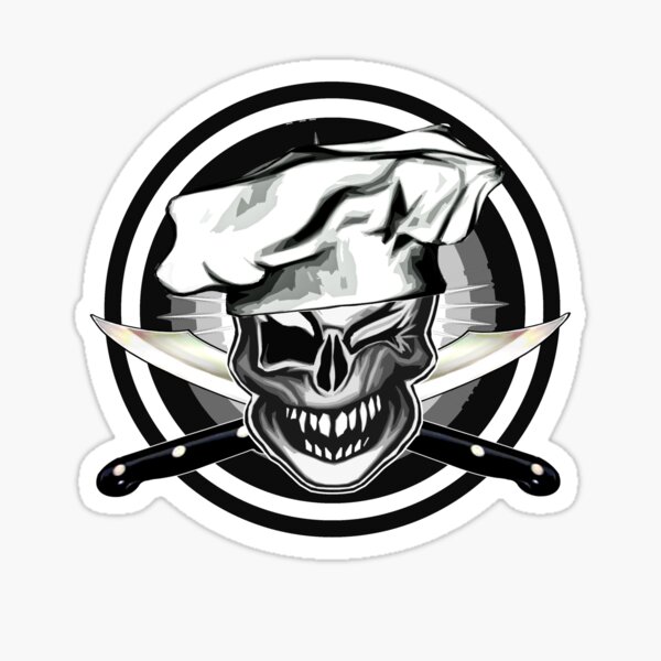"Winking Chef Skull" Sticker by sdesiata | Redbubble