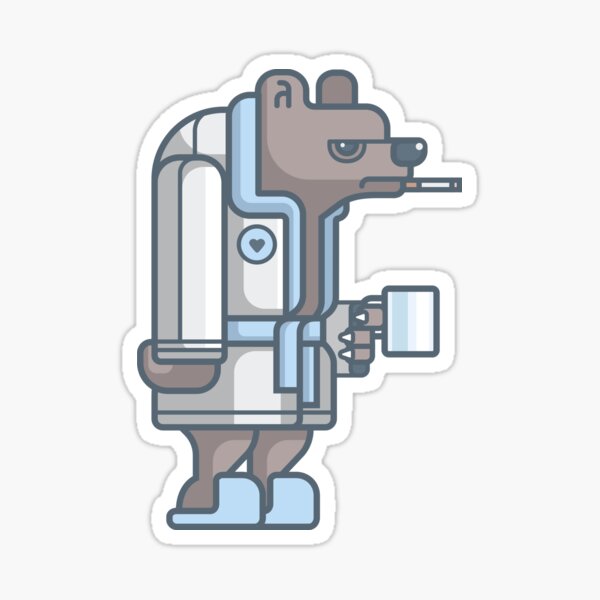 "Grumpy Bear" Sticker by fabric8 | Redbubble