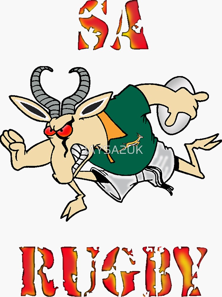 "SPRINGBOK RUGBY SOUTH AFRICA " Sticker for Sale by JAYSA2UK | Redbubble