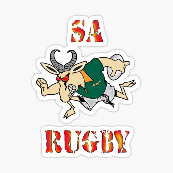 "SPRINGBOK RUGBY SOUTH AFRICA " Sticker for Sale by JAYSA2UK | Redbubble