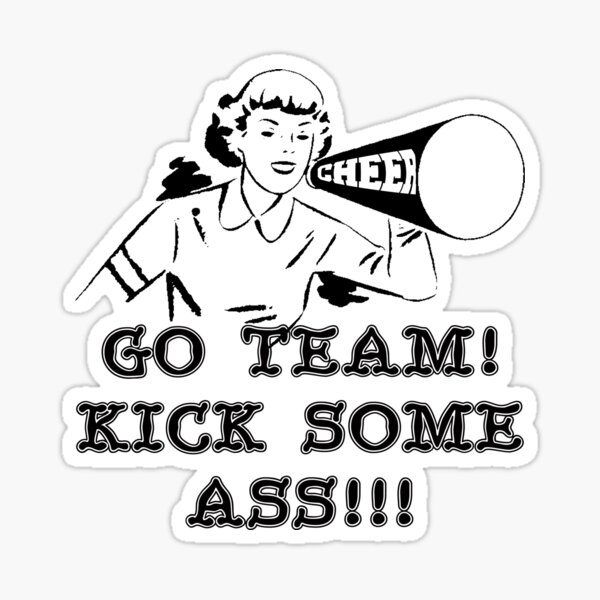 "Cheer Go Team!" Sticker by SportsT-Shirts | Redbubble