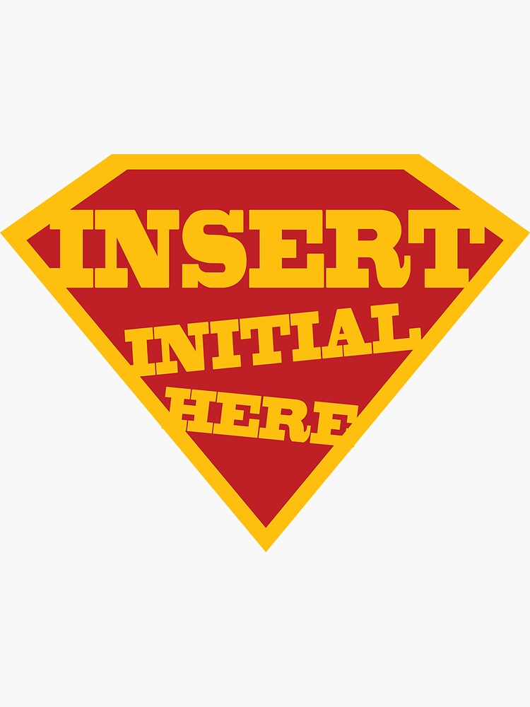 "Initial Here " Sticker by Ironwings | Redbubble