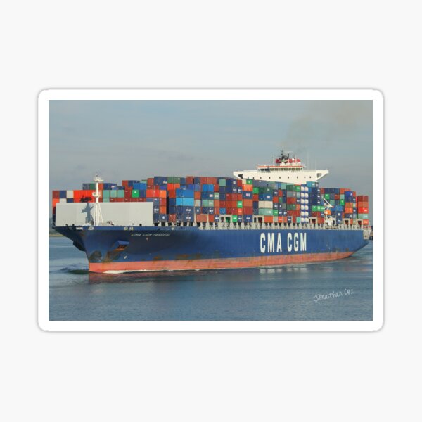 "CMA CGM Parsifal" Sticker by Jondave | Redbubble