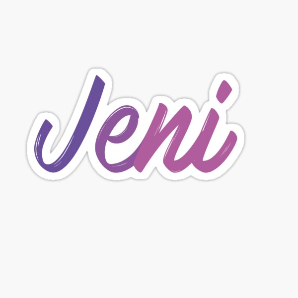 "Jeni" Sticker by Shalomjoy | Redbubble