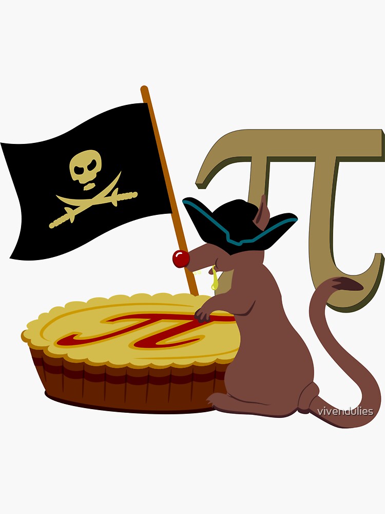 "Pi-Rats love Pie VRS2" Sticker for Sale by vivendulies | Redbubble